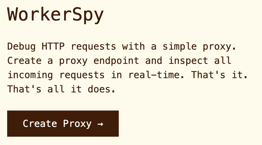 WorkerSpy - Debug HTTP requests with a simple proxy